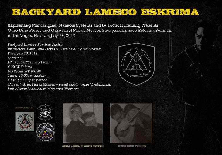 Kapisanang Mandirigma and LV Tactical Training presents Guro Dino ...